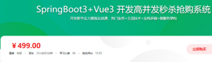 SpringBoot3+Vue3 开发高并发秒杀抢购系统 - 小麻雀IT分享站