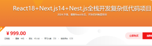 React18+Next.js14+Nest.js全栈开发复杂低代码项目 - 小麻雀IT分享站